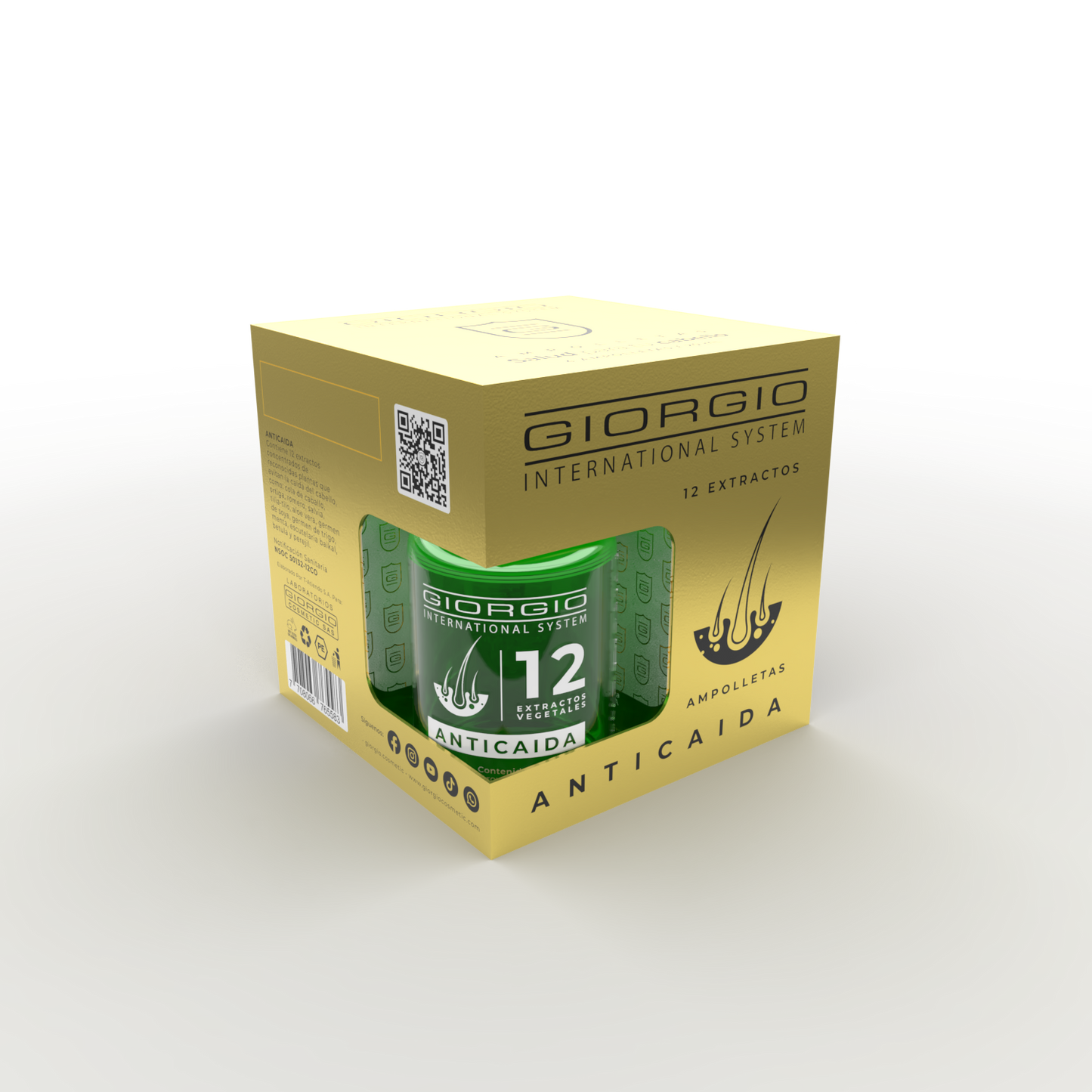 AMPOLLETA ANTICAIDA CAJA X 4 UNIDADES - 20 mL – Giorgio Cosmetic