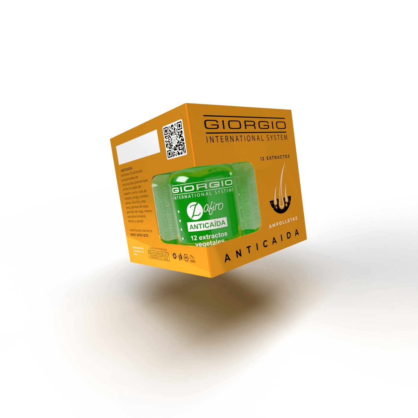 AMPOLLETA ANTICAIDA CAJA X 4 UNIDADES - 20 mL – Giorgio Cosmetic